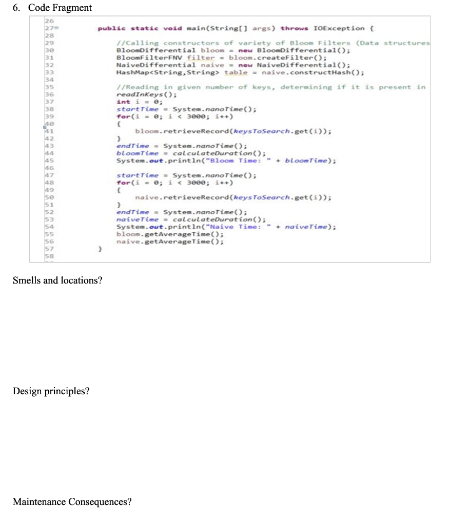 Solved For each problem, study the supplied code, and list | Chegg.com