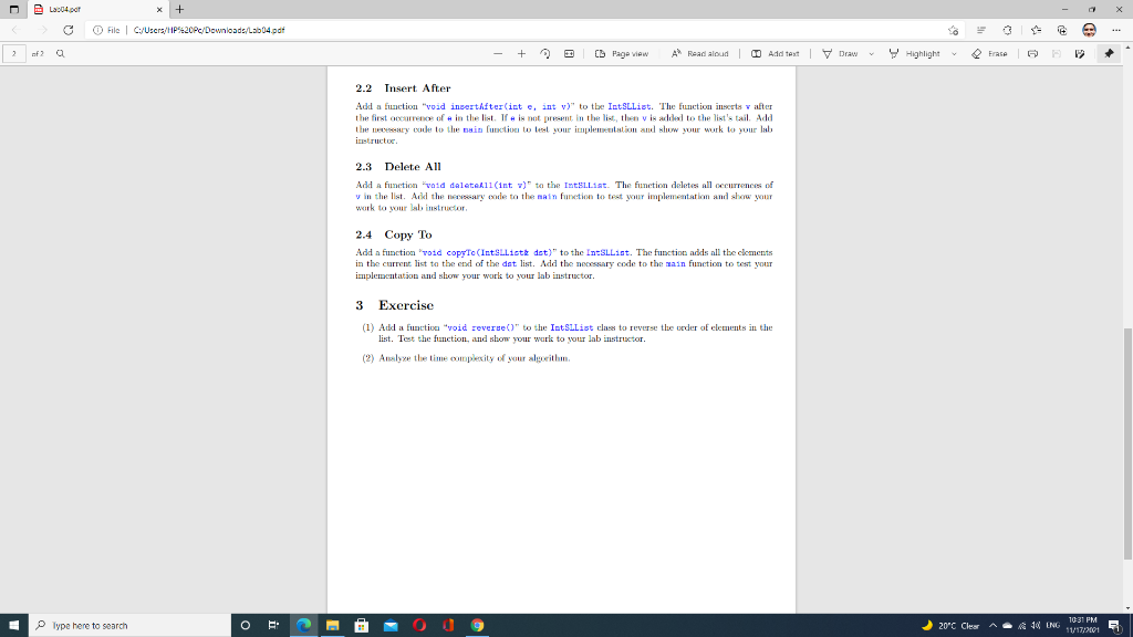 Solved DE LA x + Filc C:/Users/HP:20Pc/Downloads/Lab04.pdf 0 | Chegg.com