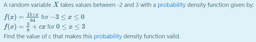 Solved A random variable X takes values between -2 and 3 | Chegg.com