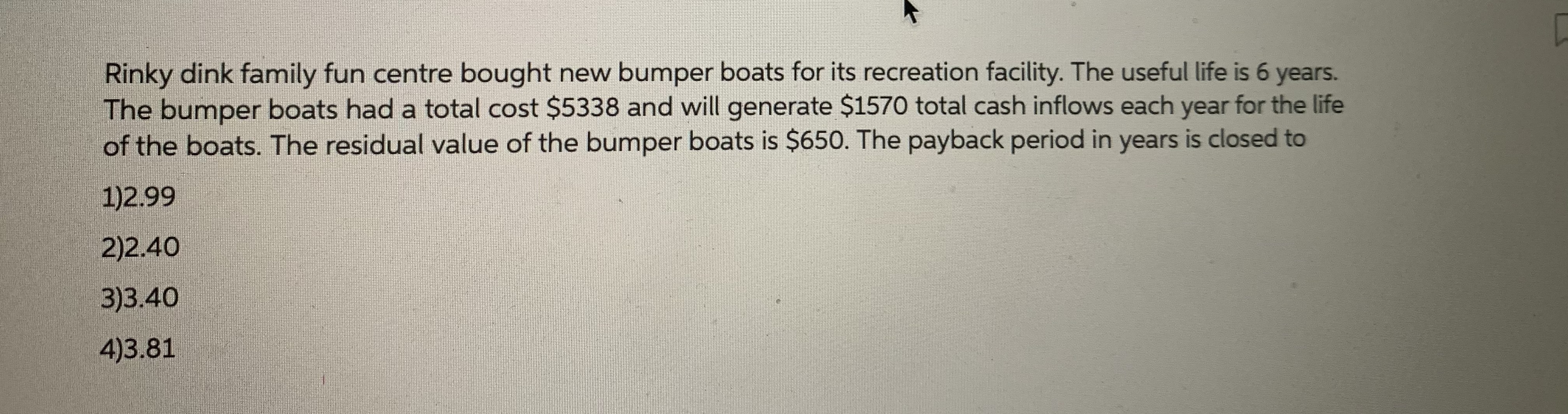 Solved Rinky dink family fun centre bought new bumper boats | Chegg.com