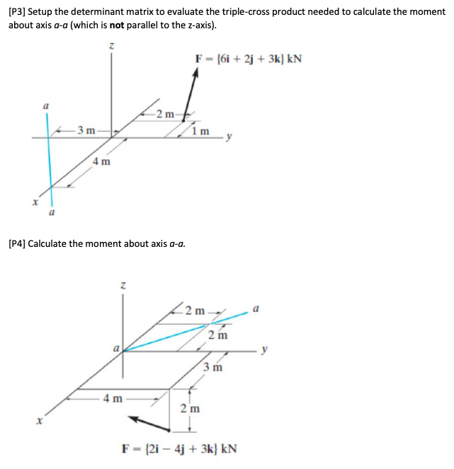 Solved [P3] Setup the determinant matrix to evaluate the | Chegg.com
