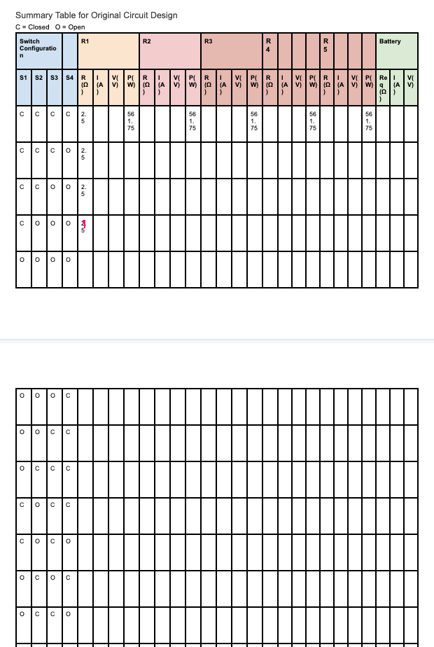 Solved The picture above is the original circuit design made | Chegg.com