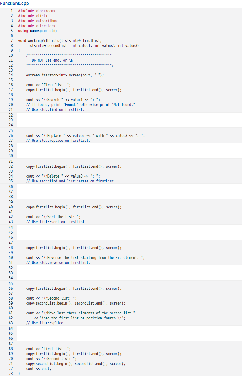 Solved 8 רן Functions.cpp 1 > #include 2 #include > 3 | Chegg.com