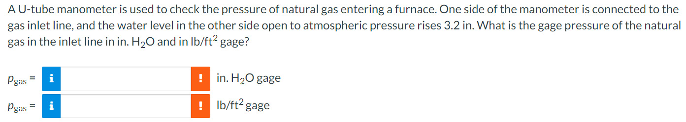 Solved A U-tube manometer is used to check the pressure of | Chegg.com