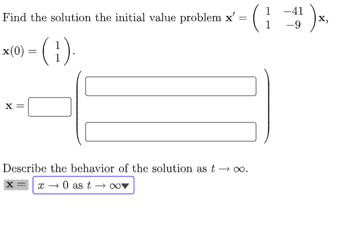 Solved Find the solution the initial value problem | Chegg.com