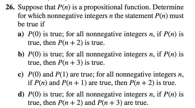 Solved n 26. Suppose that P(n) is a propositional function. | Chegg.com
