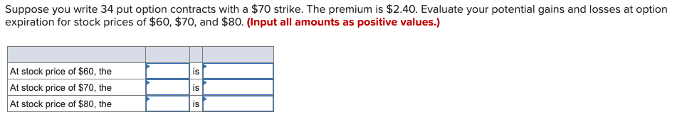 Solved Suppose you write 34 put option contracts with a $70 | Chegg.com