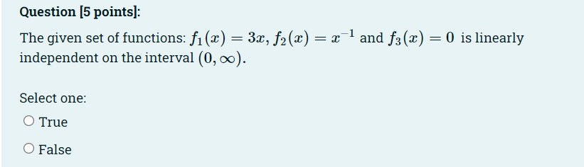 Solved The functions y1=e5x and y2=e−5x are both solutions | Chegg.com