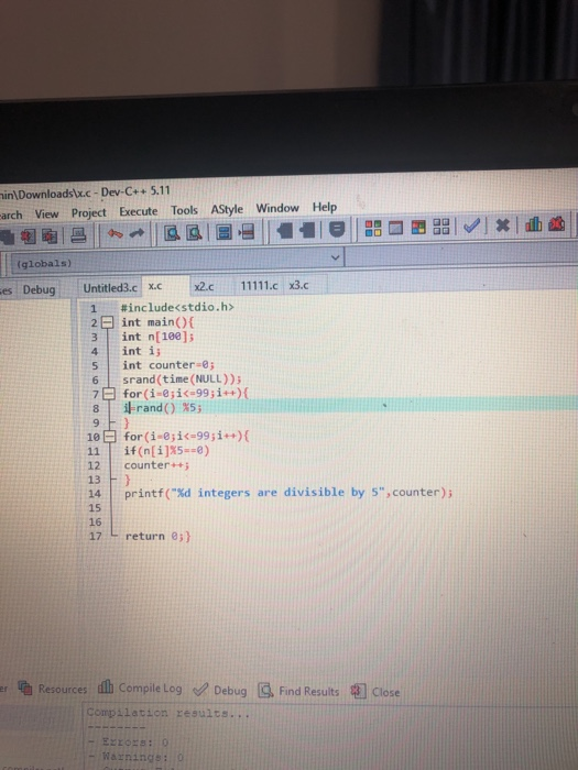 Solved in Downloadslx.c- Dev-C++ 5.11 묠 | arch View Project | Chegg.com
