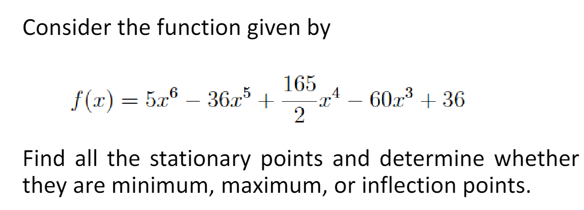 Solved Consider the function given by | Chegg.com