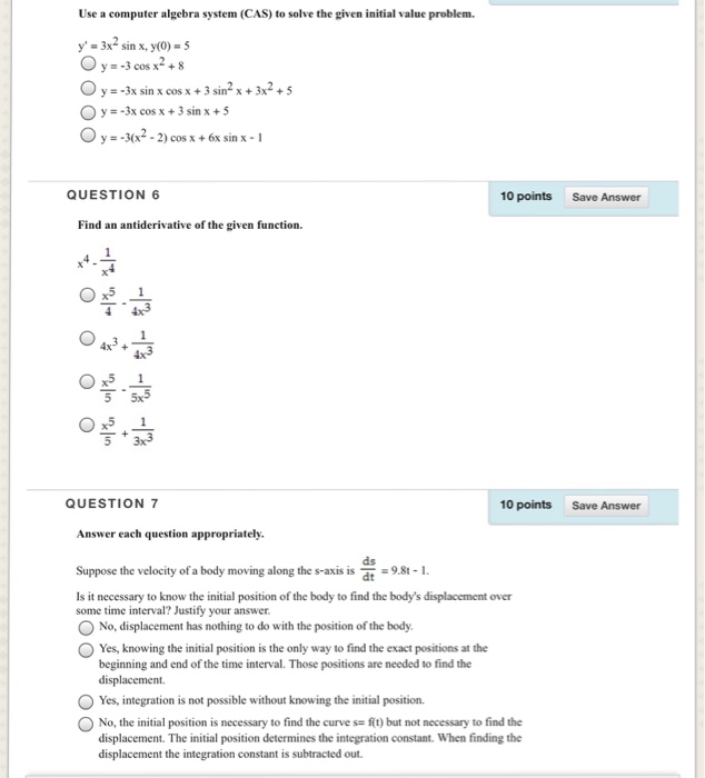 Solved Use a computer algebra system (CAS) to solve the | Chegg.com