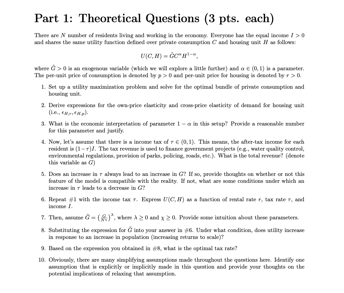 Part 1: Theoretical Questions (3 pts. each) There are | Chegg.com