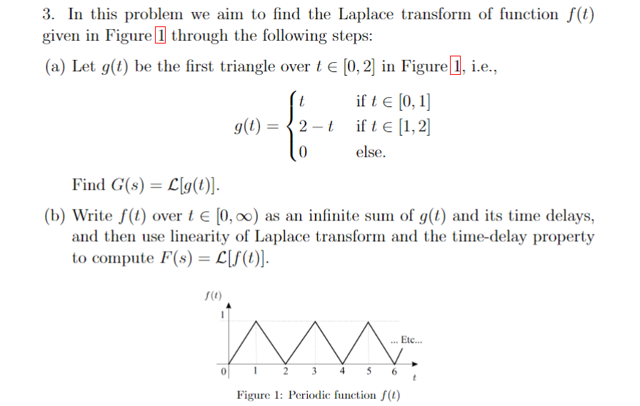 Solved 3. In this problem we aim to find the Laplace | Chegg.com