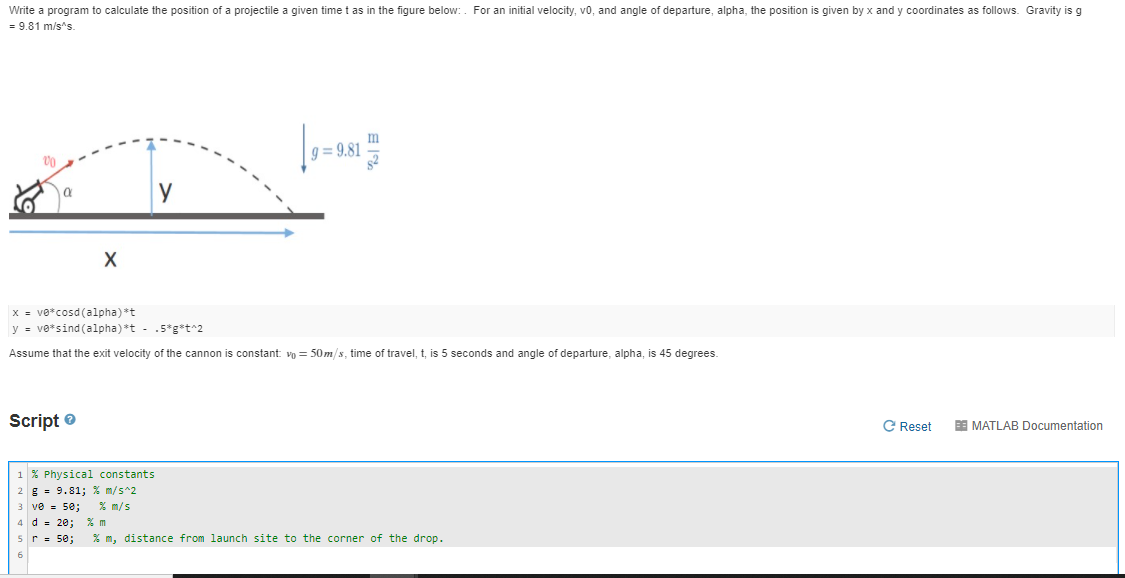 Solved Write a program to calculate the position of a | Chegg.com