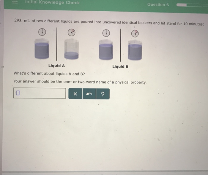 Solved Initial Knowledge Check Question 6 293. mL. of two | Chegg.com