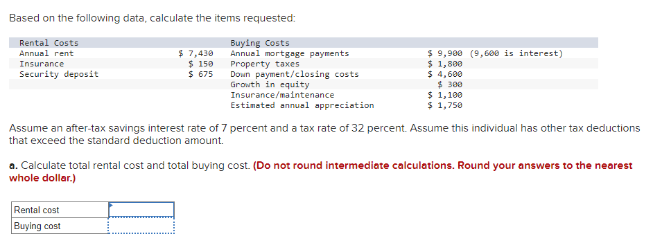 Solved Based on the following data, calculate the items | Chegg.com