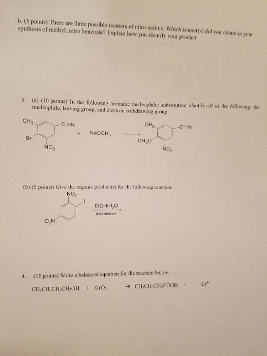Solved There are three possible isomers of nitro aniline. | Chegg.com