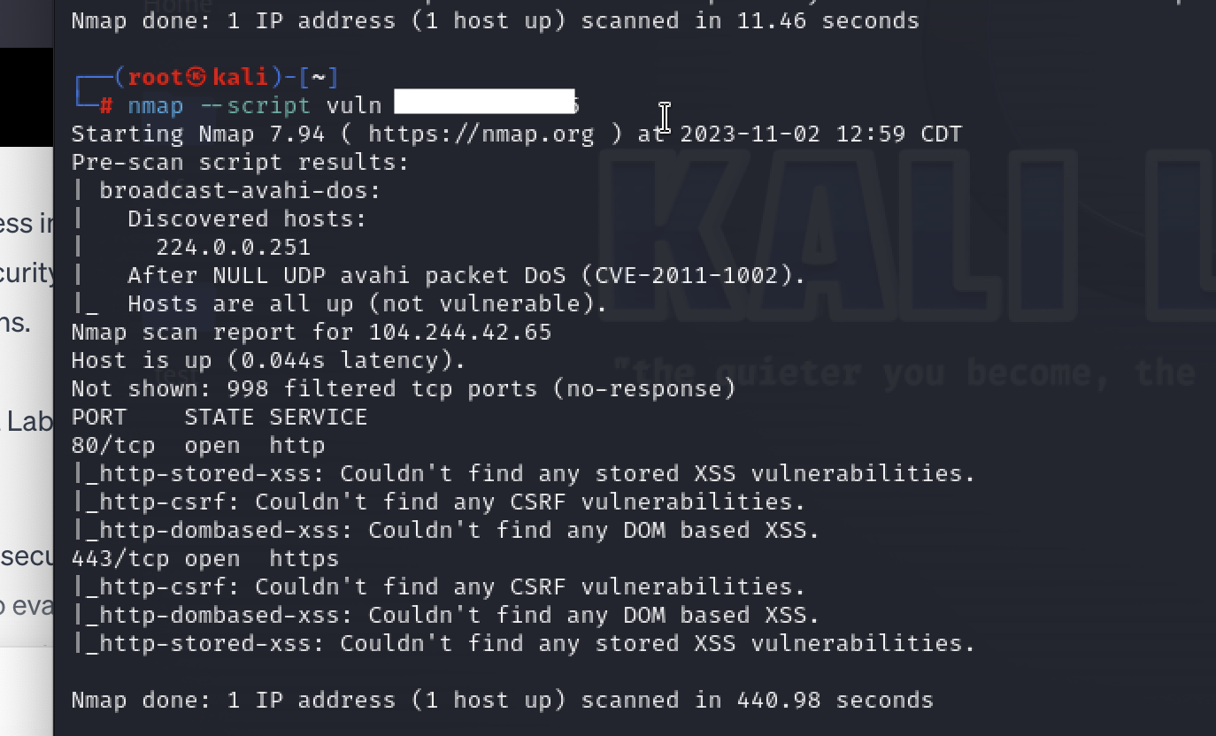 with nmap, you can say there is weakness or not with | Chegg.com