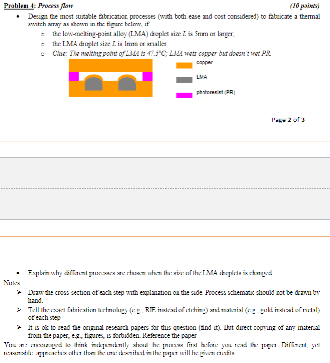Problem 4: Process flow (10 points) - Design the most | Chegg.com