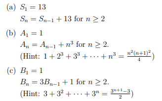 Solved Find the closed-form solution to each of the | Chegg.com