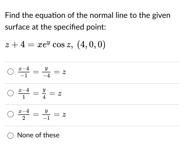 Solved Find the equation of the normal line to the given | Chegg.com