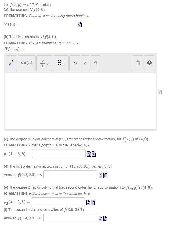 Solved Let f(x,y)=ety Calculate: (a) The gradient Vf(4,0). | Chegg.com