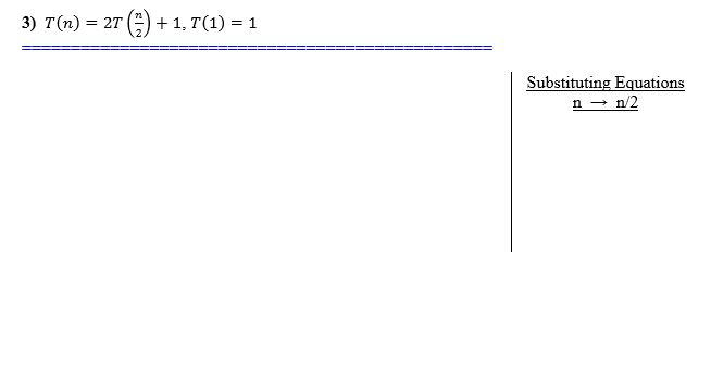Solved Recurrence Relations (USING iteration technique) | Chegg.com