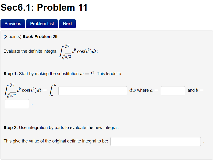 Solved Sec6.1: Problem 11 Previous Problem List Next (2 | Chegg.com