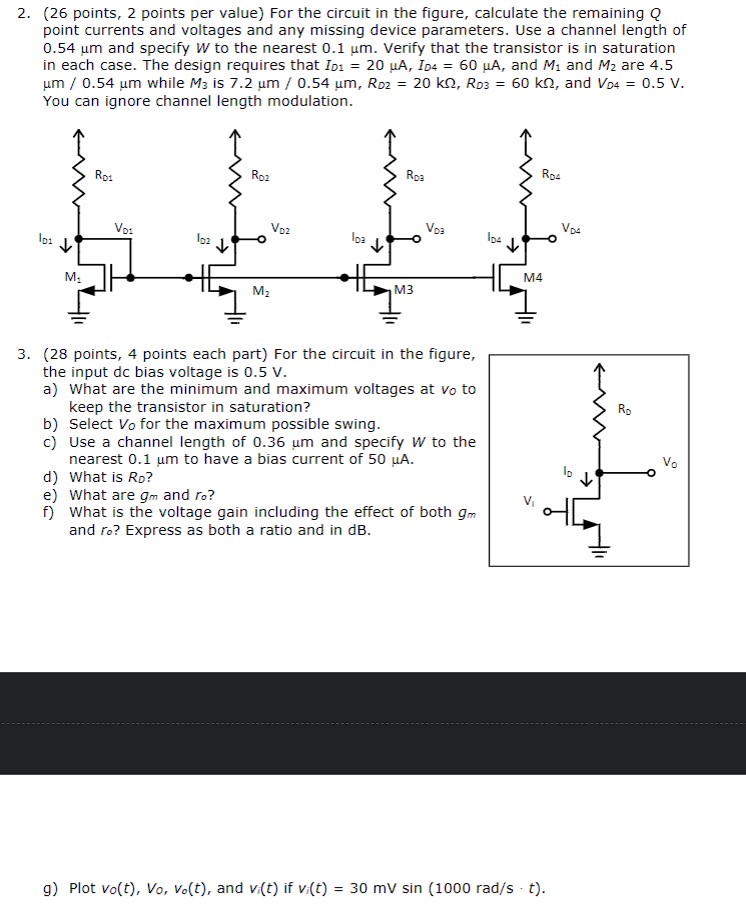 Solved 2. ( 26 points, 2 points per value) For the circuit | Chegg.com