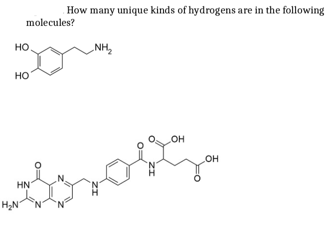 Solved How many unique kinds of hydrogens are in the | Chegg.com