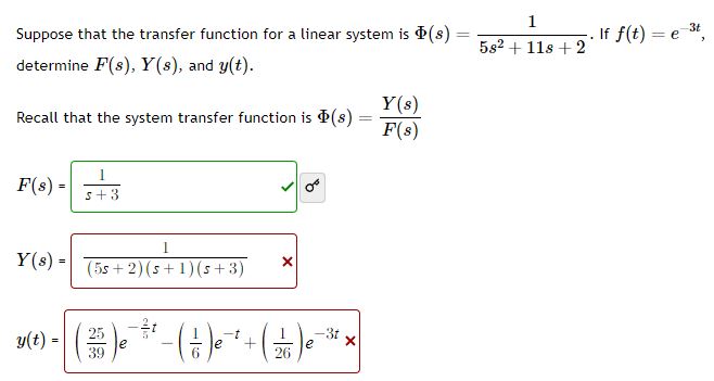 Solved Suppose that the transfer function for a linear | Chegg.com