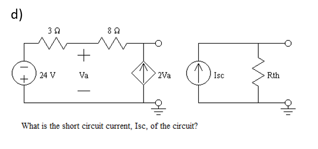 Solved What is the short circuit current, Isc, of the | Chegg.com