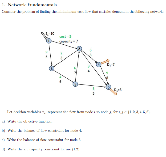 Solved 1. Network Fundamentals Consider the problem of | Chegg.com