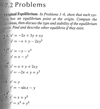 Solved Original Equilibrium In Problems 1-6, show that each | Chegg.com