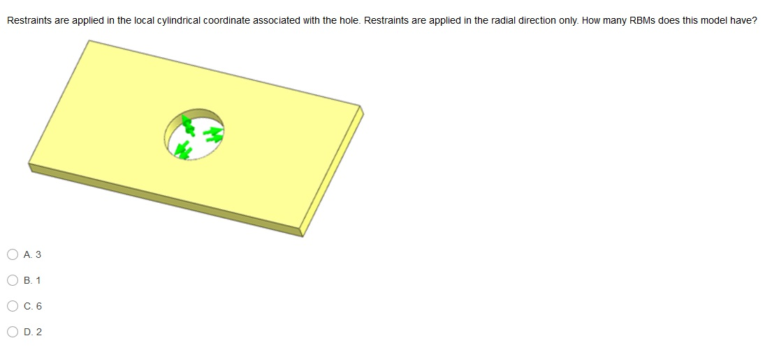 Solved Restraints are applied in the local cylindrical | Chegg.com