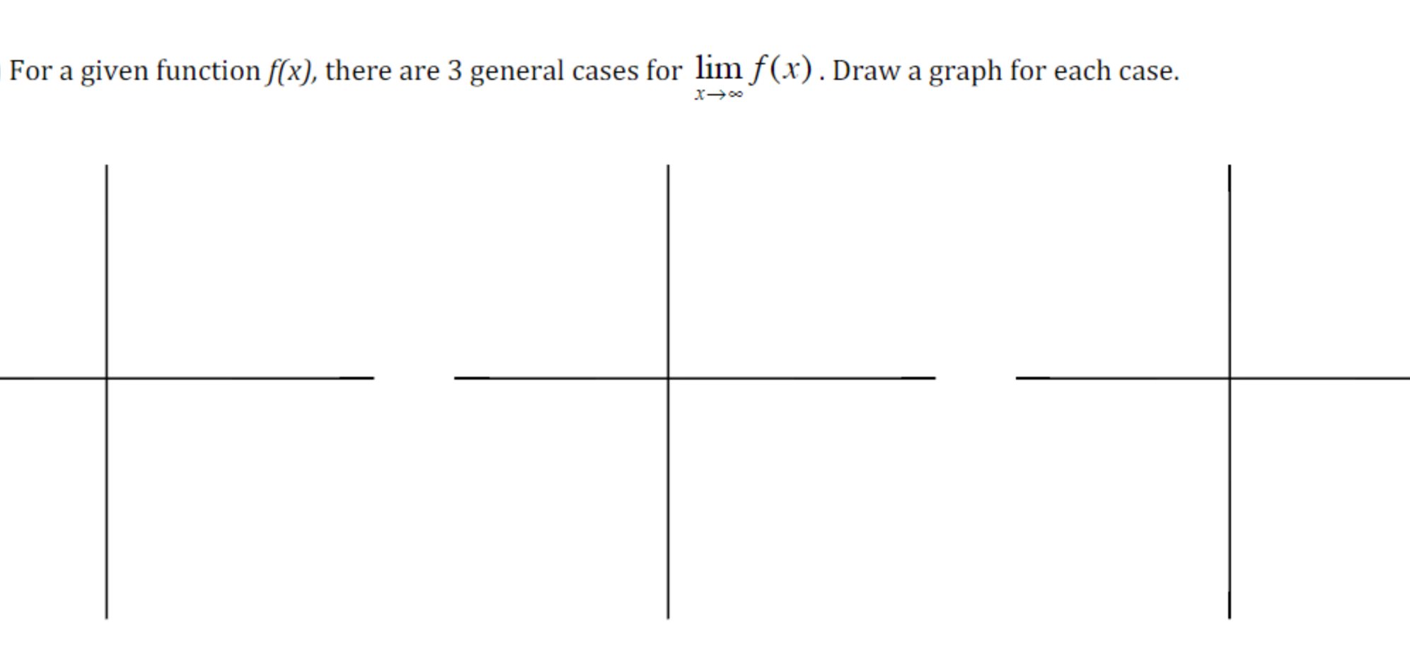 Solved For a given function f(x), there are 3 general cases | Chegg.com