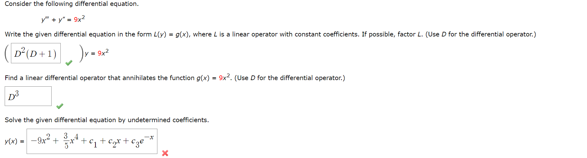 Solved Consider the following differential equation. | Chegg.com