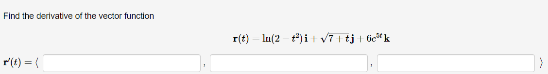 Solved Find the derivative of the vector function | Chegg.com