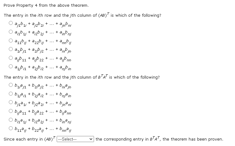 Solved Consider the following theorem. Properties of | Chegg.com
