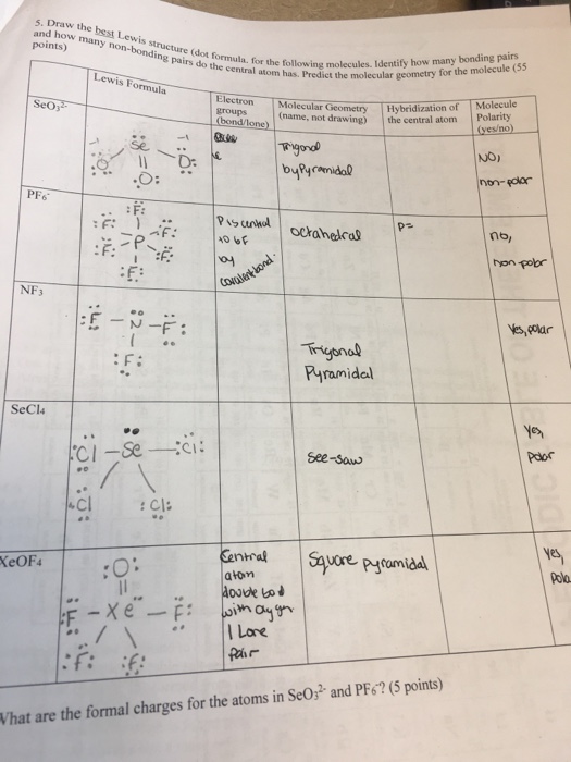 Solved 5. Draw and how many non-bondi and how the bes s stru | Chegg.com
