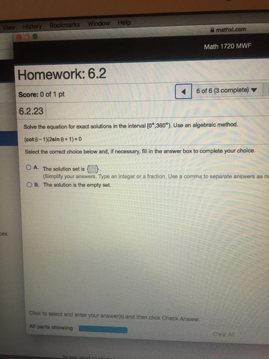 Solved Boo Window Help 을 mathxl.com Math 1720 MWF Homework: | Chegg.com