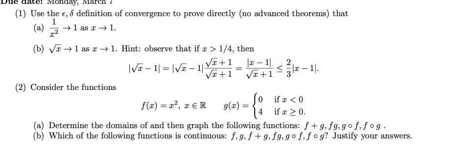 Solved arch (a) - ate: Monday, (1) Use the c, d definition | Chegg.com