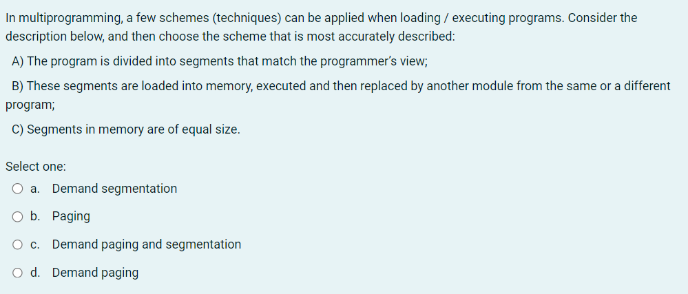 Solved Which one of the following statements regarding | Chegg.com