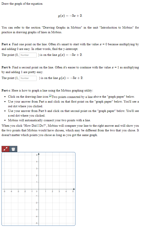 Solved Draw the graph of the equation g(x) = -3x+2 You can | Chegg.com
