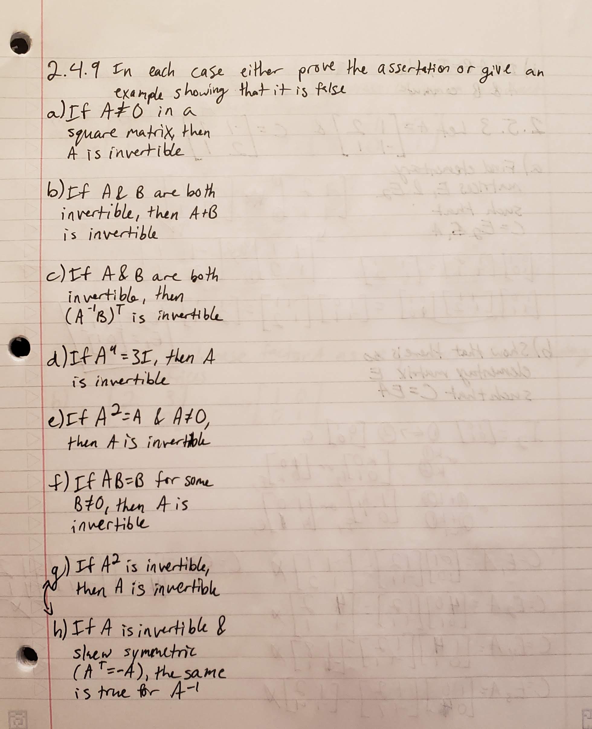 Solved 2.4.9 In each case either prove the assertation or | Chegg.com