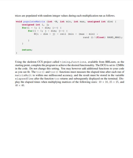 Timing Function Execution Time (10 points) You will | Chegg.com