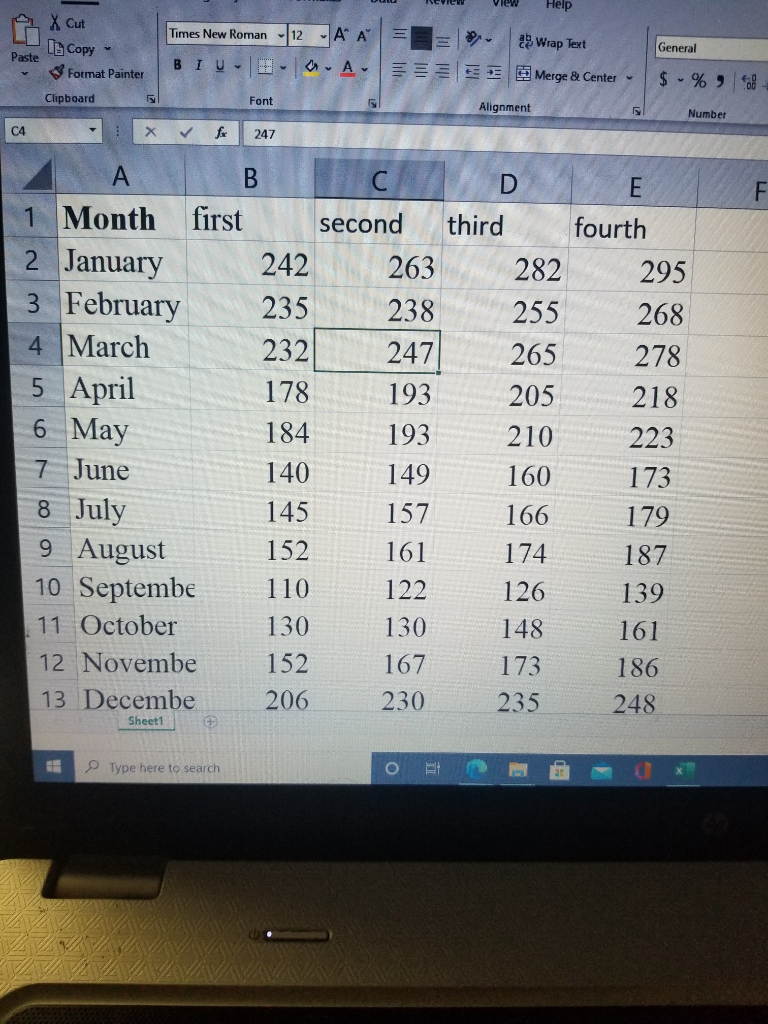 Solved 1. A time series plot. Comment on the underlying | Chegg.com