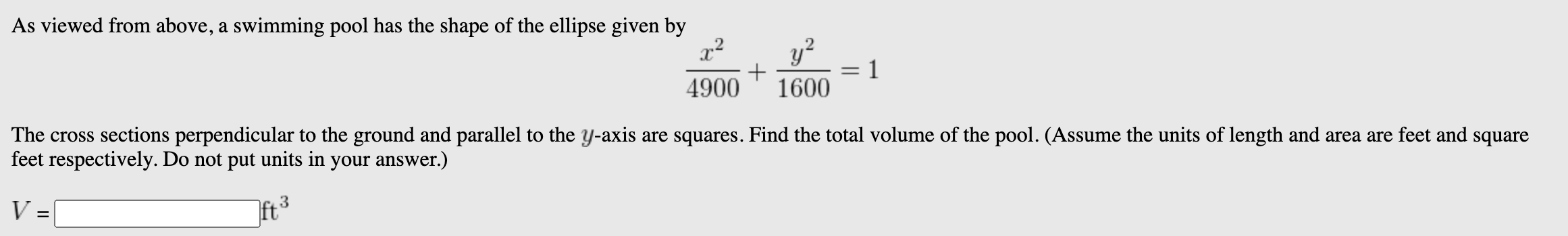 Solved As viewed from above, a swimming pool has the shape | Chegg.com