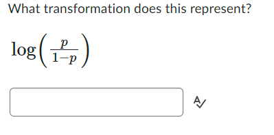Solved What transformation does this represent? log (1'p) A/ | Chegg.com