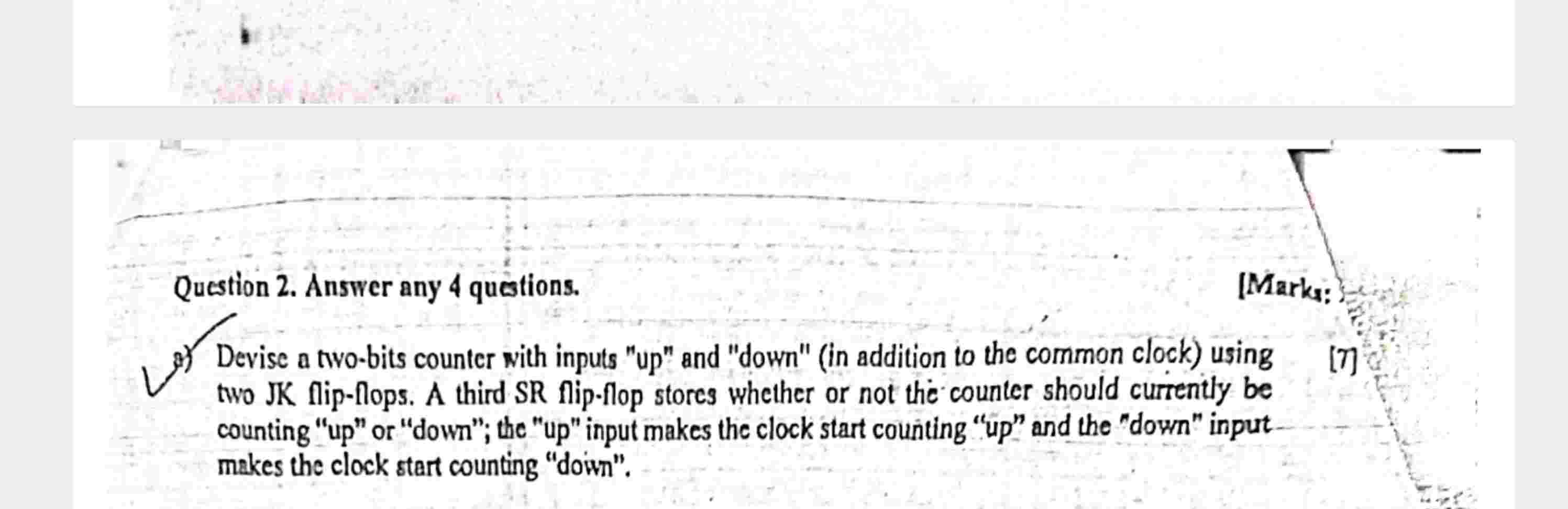 Solved Devise a two-bits counter with inputs "up" ﻿and | Chegg.com